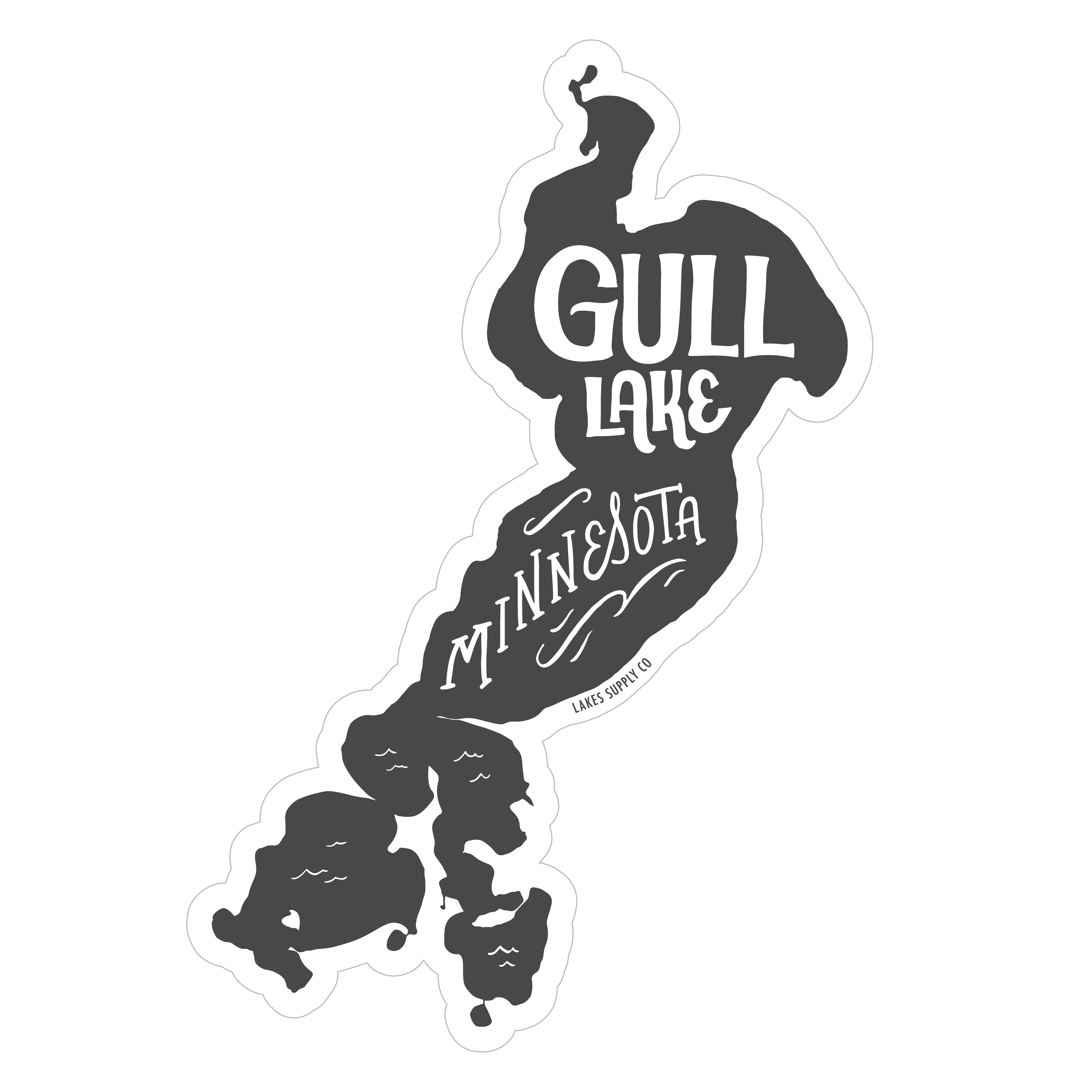 Gull Lake Minnesota Sticker | Lakes Supply Co.